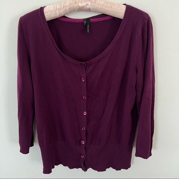 Maurices | Sweaters | Maurices Burgandy Button Up Sweater Sz Medium ...
